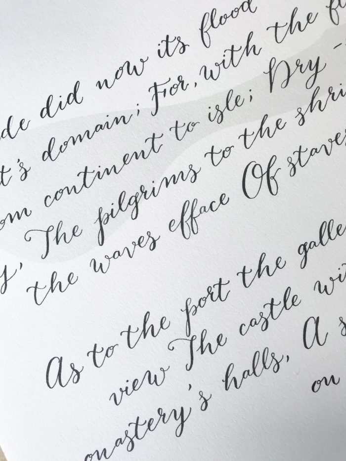 Bespoke Calligraphy Poem or Letter - Fine Art Design Studio